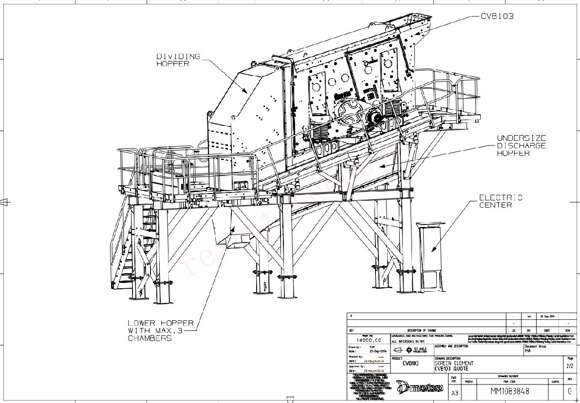1 Metso美卓CVB系列斜面振动筛图纸CVB102、103、104、202、203、204、302、303、304、402、403、502 ...